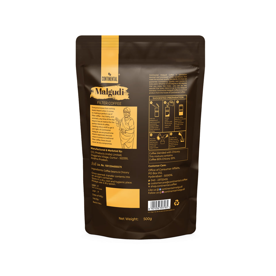 Get Malgudi Filter Coffee Powder 80:20 Online – Continental Coffee