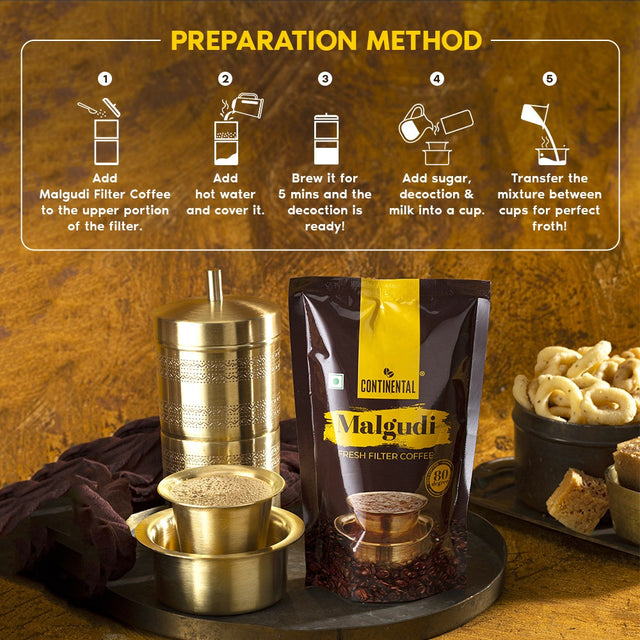 Get Malgudi Filter Coffee Powder 80:20 Online – Continental Coffee